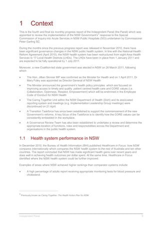 Independent Panel Garling Review Progress | PDF
