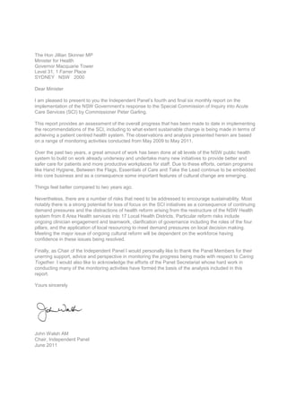 Independent Panel Garling Review Progress | PDF
