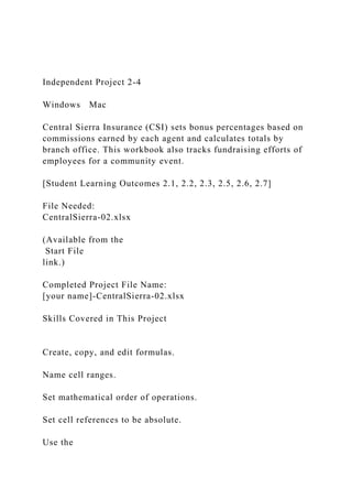 Independent Project 2-4Windows MacCentral Sierra Insur.docx
