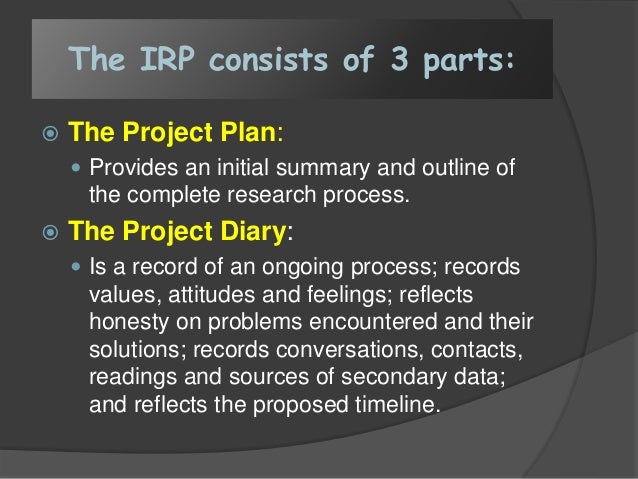 IRP for Dummies