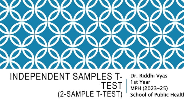 Independent Samples t-test.pptx | Standardized Testing | Educational ...