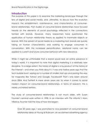 Brand Personification in the Digital Age: How has the evolution of ...