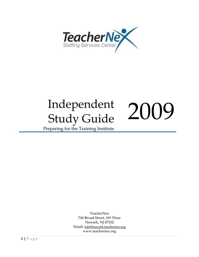 Independent Study Guide | PDF