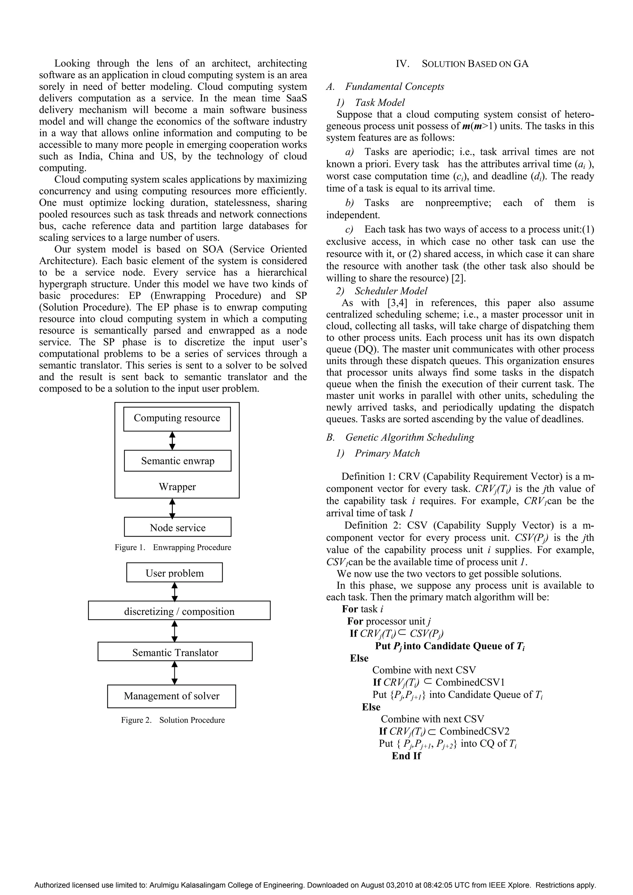 Independent tasks scheduling based on genetic | PDF | Cloud Computing | Internet