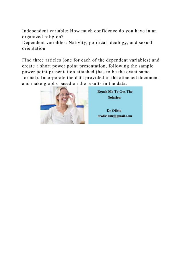 Independent variable How much confidence do you have in an organize.docx