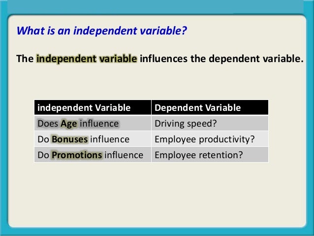 Independent variables (2)