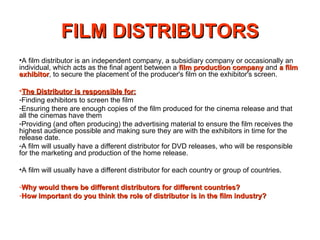 Independent v hollywood distribution | PPT