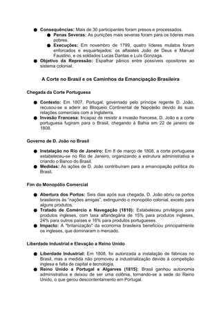INDEPENDÊNCIA DO BRASIL SLIDE Completo Para professores | DOCX