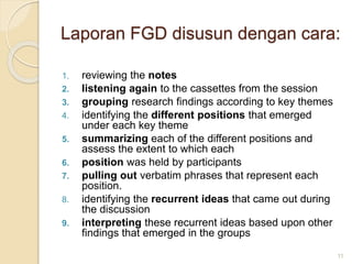 Indept fgd kelembagaan bbptp (yuti) | PPTX