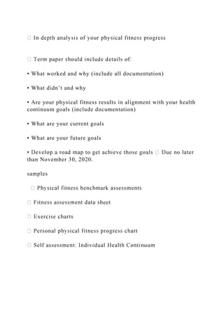 In depth analysis of your physical fitness progress Term p.docx