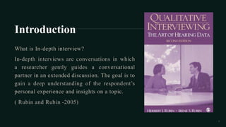 In depth interview in pdf form for the students of university | PDF