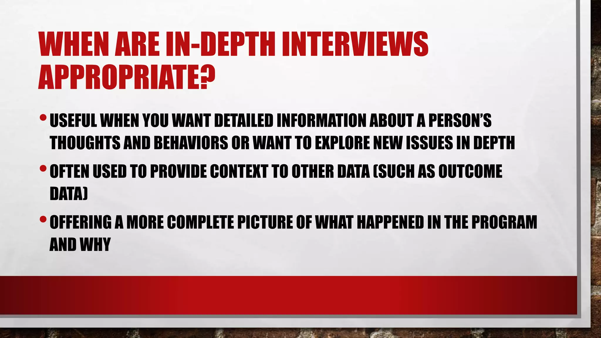 Indepth interview and focus group discussion | PPTX