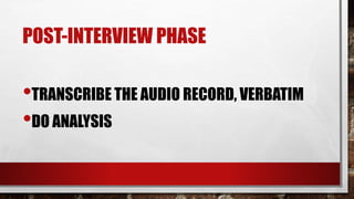 Indepth interview and focus group discussion | PPT