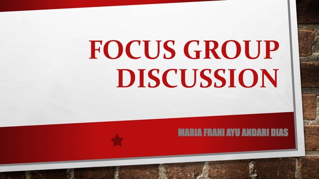 Indepth interview and focus group discussion | PPT