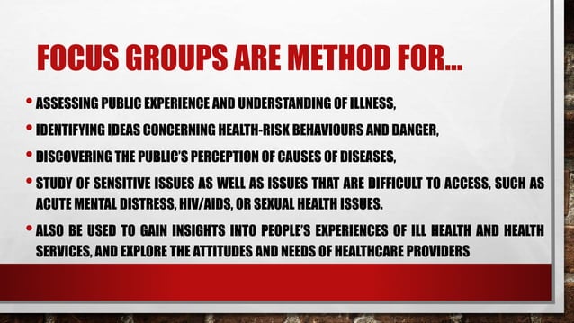 Indepth interview and focus group discussion | PPT