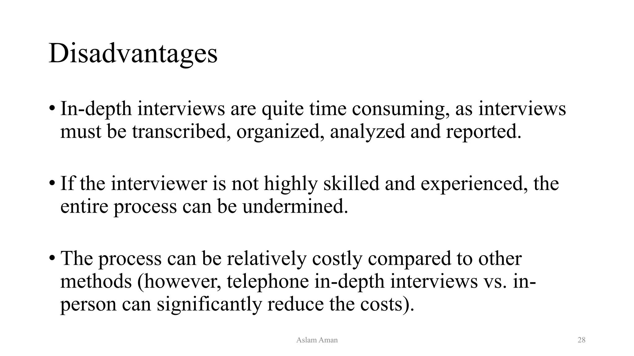 In Depth Interview (IDI) | PDF