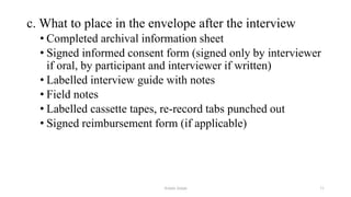 In Depth Interview (IDI) | PDF