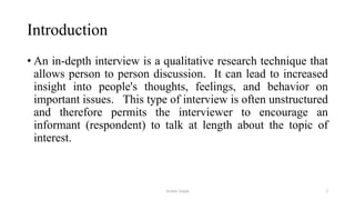 In Depth Interview (IDI) | PDF