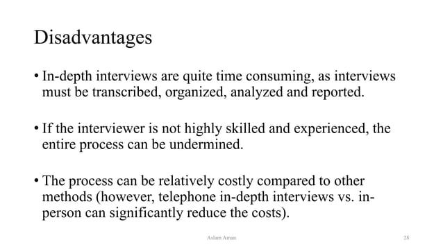 In Depth Interview (IDI) | PDF