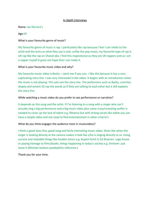 In depth interviews | PDF