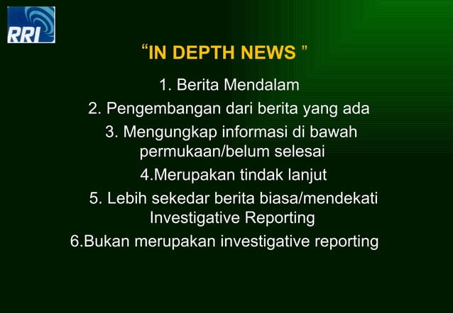 Indepth News Reporting | PPT
