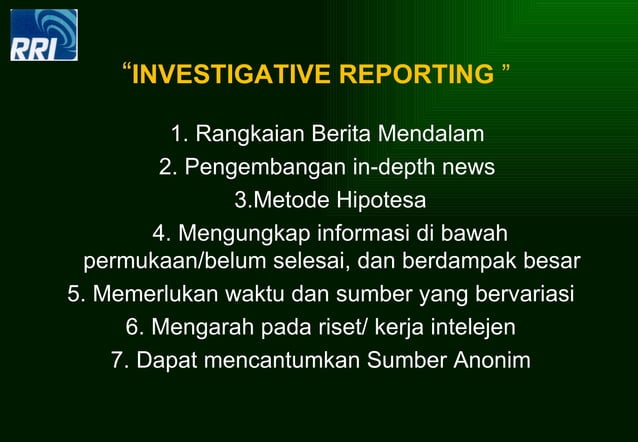 Indepth News Reporting | PPT