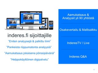 Inderes Tuloskausietkot 24.10.2017