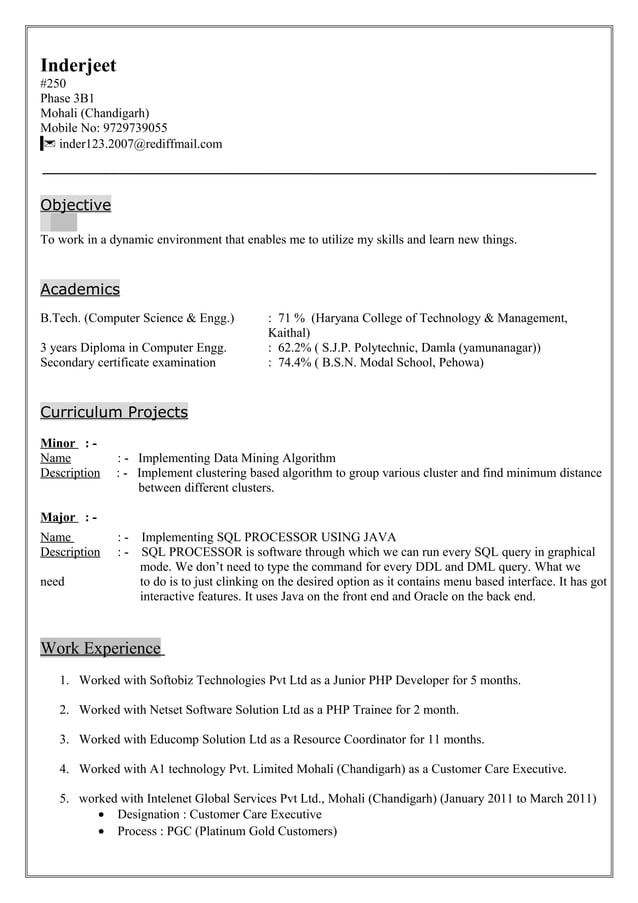 Inder's resume | PDF