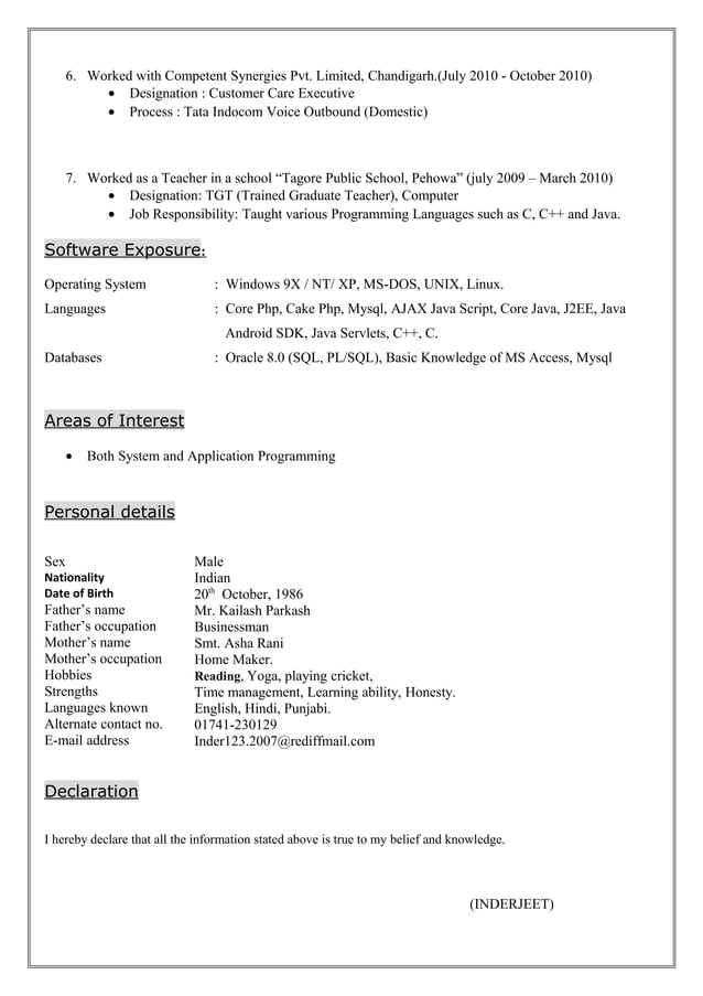 Inder's resume | PDF