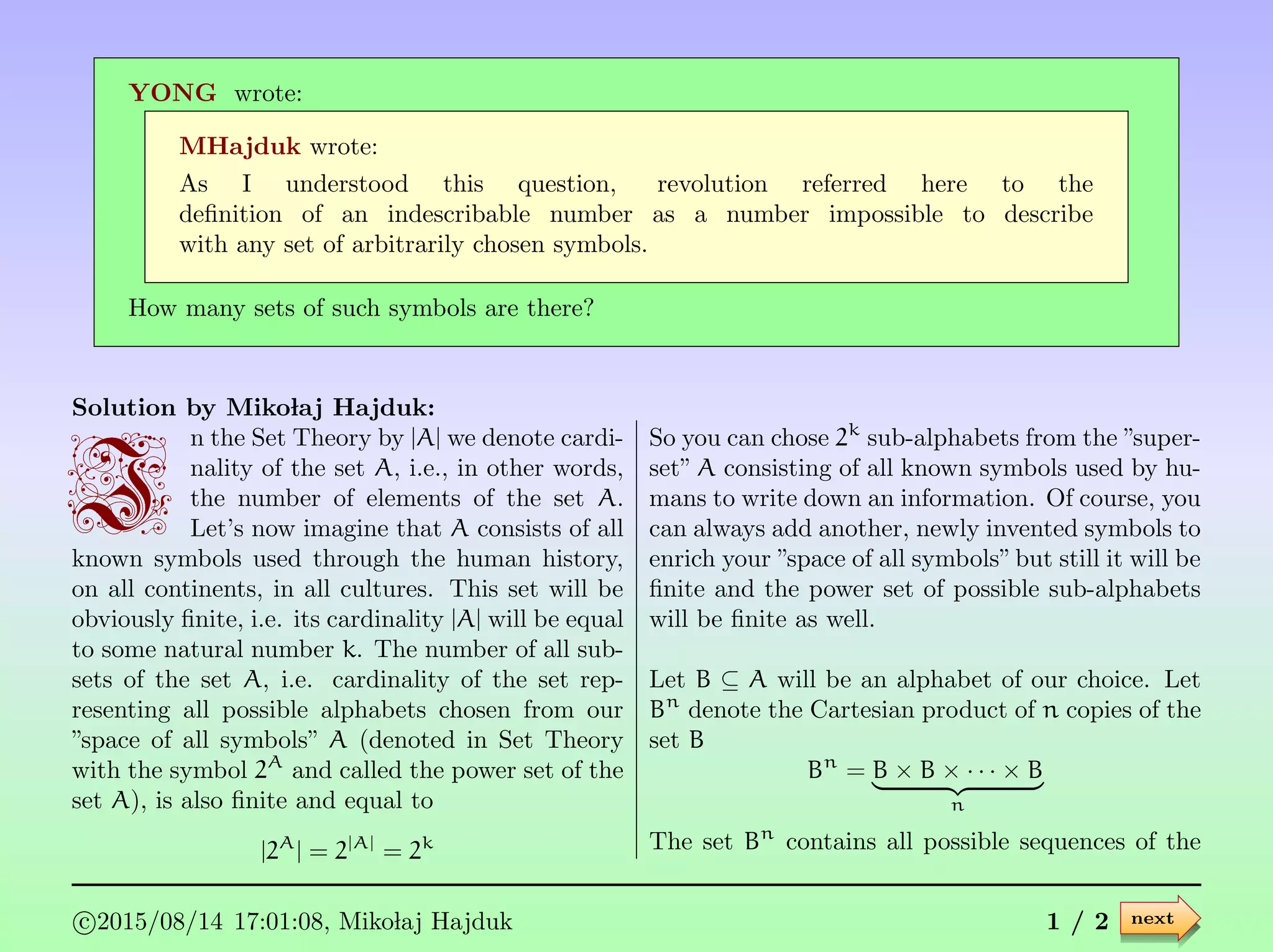 Indescribable numbers | PPT