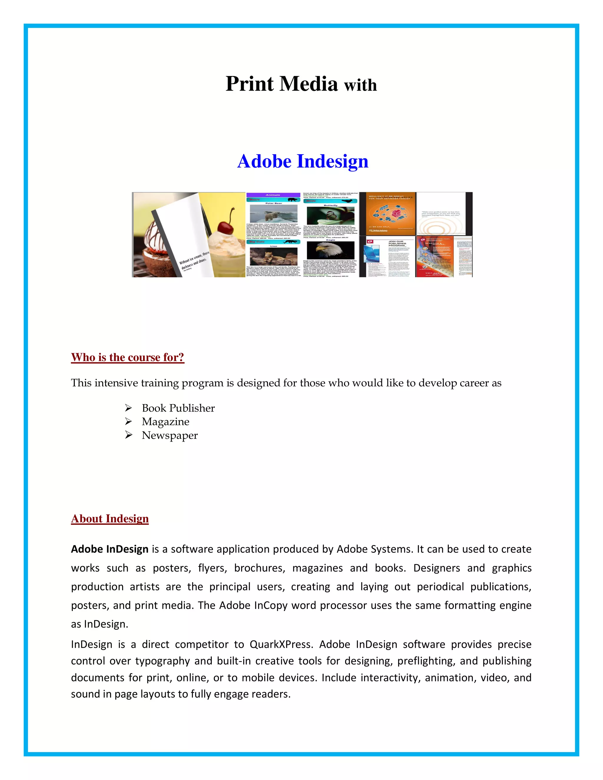 Indesign brochure | PDF