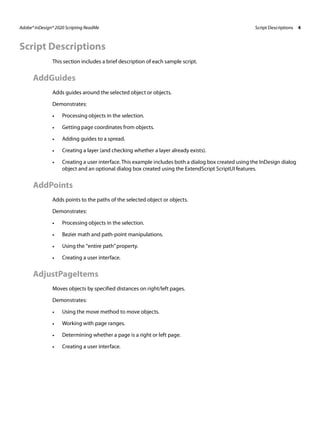 In design 2020 scripting read me | PDF | Desktop Publishing | Computer Software and Applications