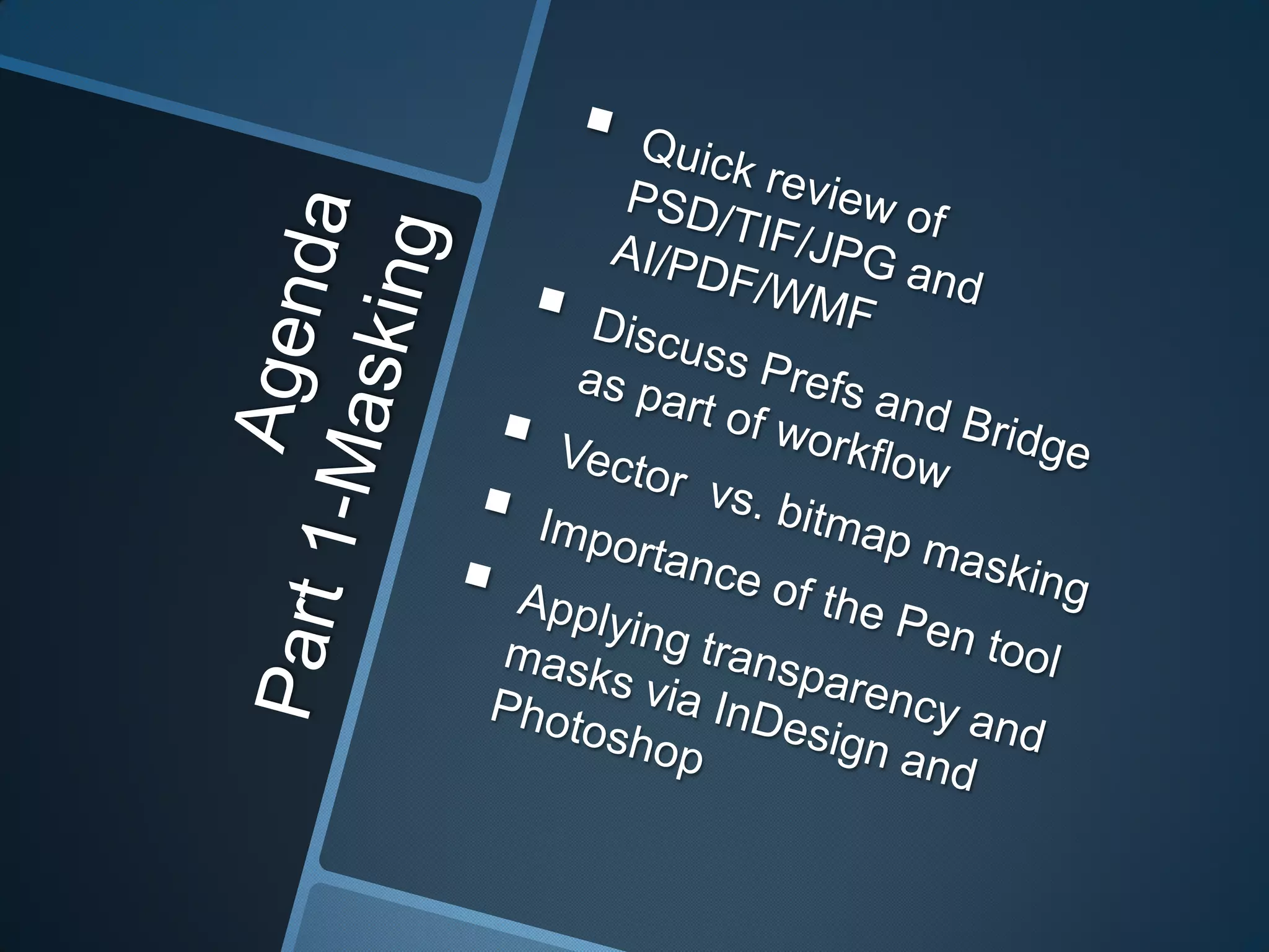 InDesign, image masking, layer visibility controls | PPT
