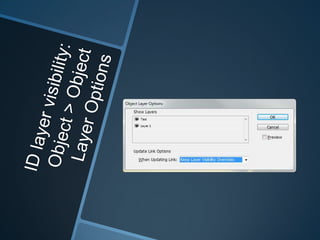 InDesign, image masking, layer visibility controls | PPTX