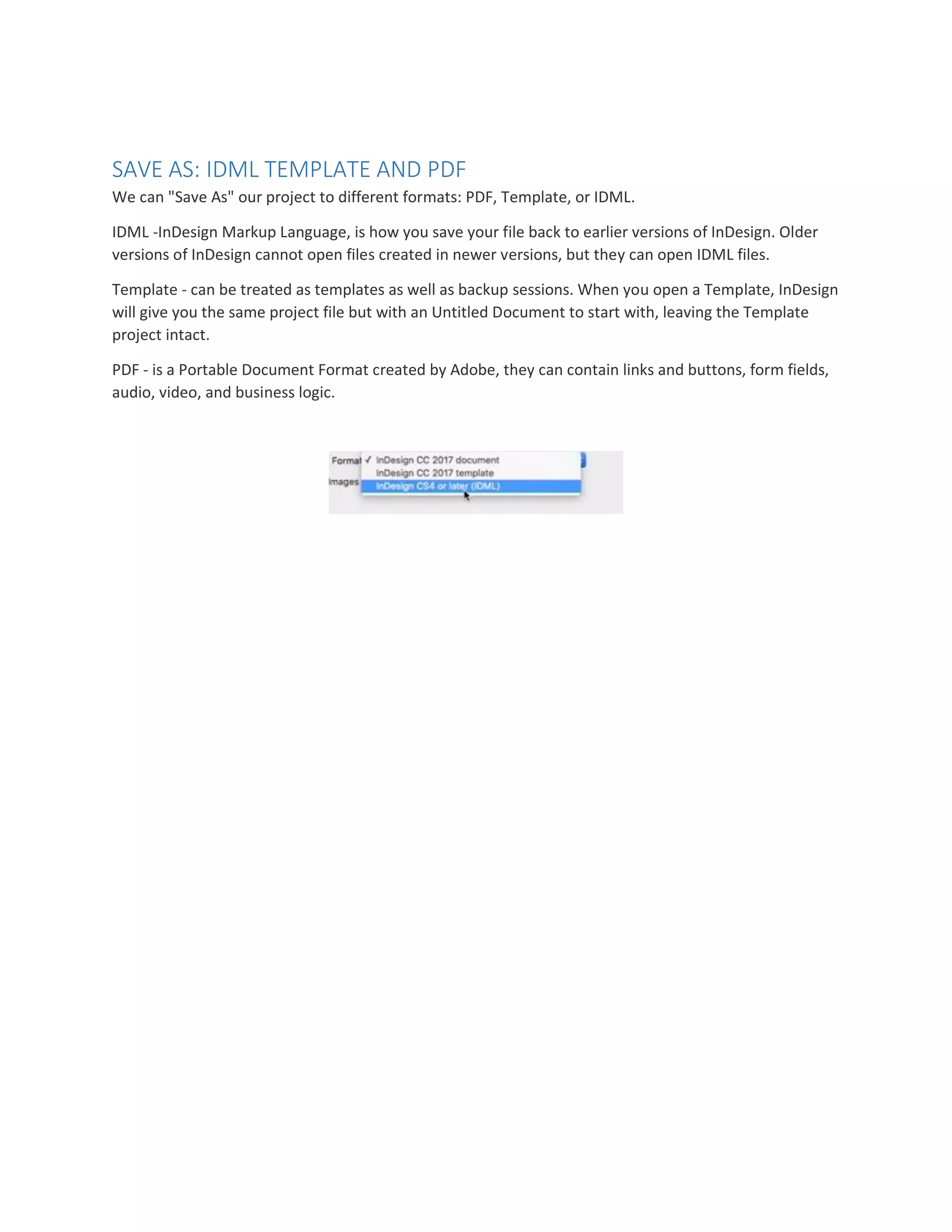 InDesign cc 2017 - the essentials | PDF