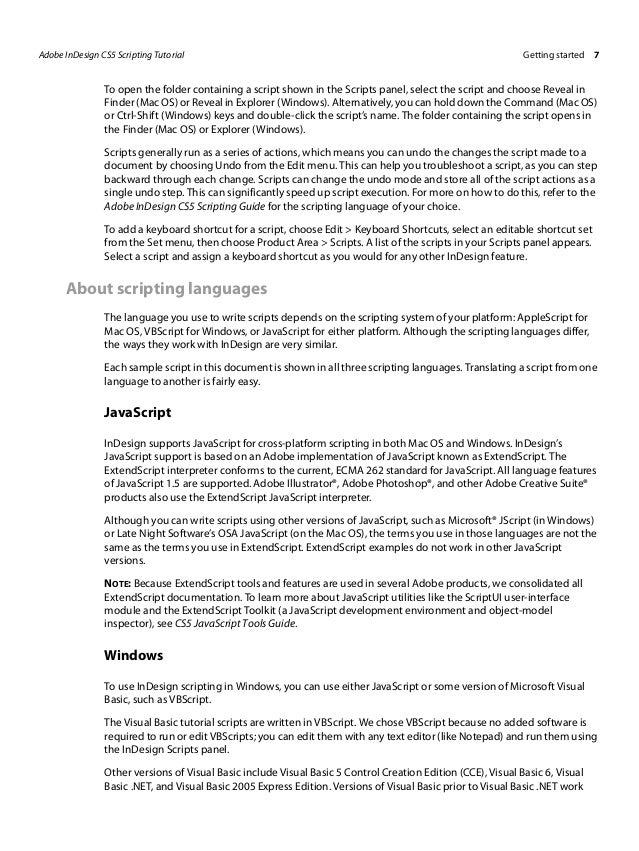 In designcs5 scripting tutorial