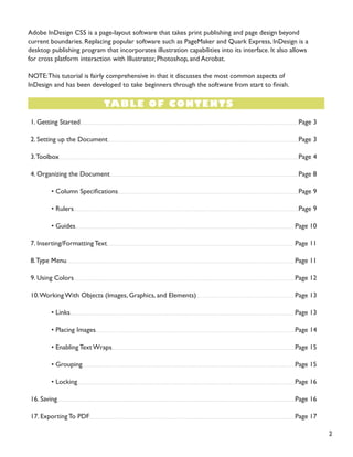 InDesign CS5 Tutorial | PDF | Desktop Publishing | Computer Software and Applications