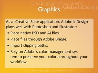 Creating Long Documents Using Adobe InDesign | PPT