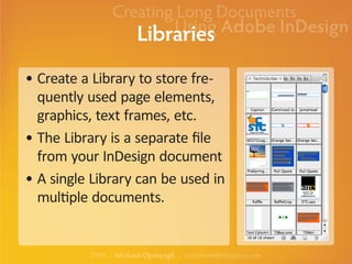 Creating Long Documents Using Adobe InDesign | PPT