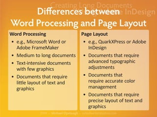 Creating Long Documents Using Adobe InDesign | PPT
