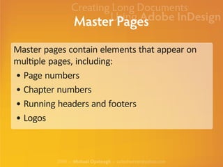 Creating Long Documents Using Adobe InDesign | PPT