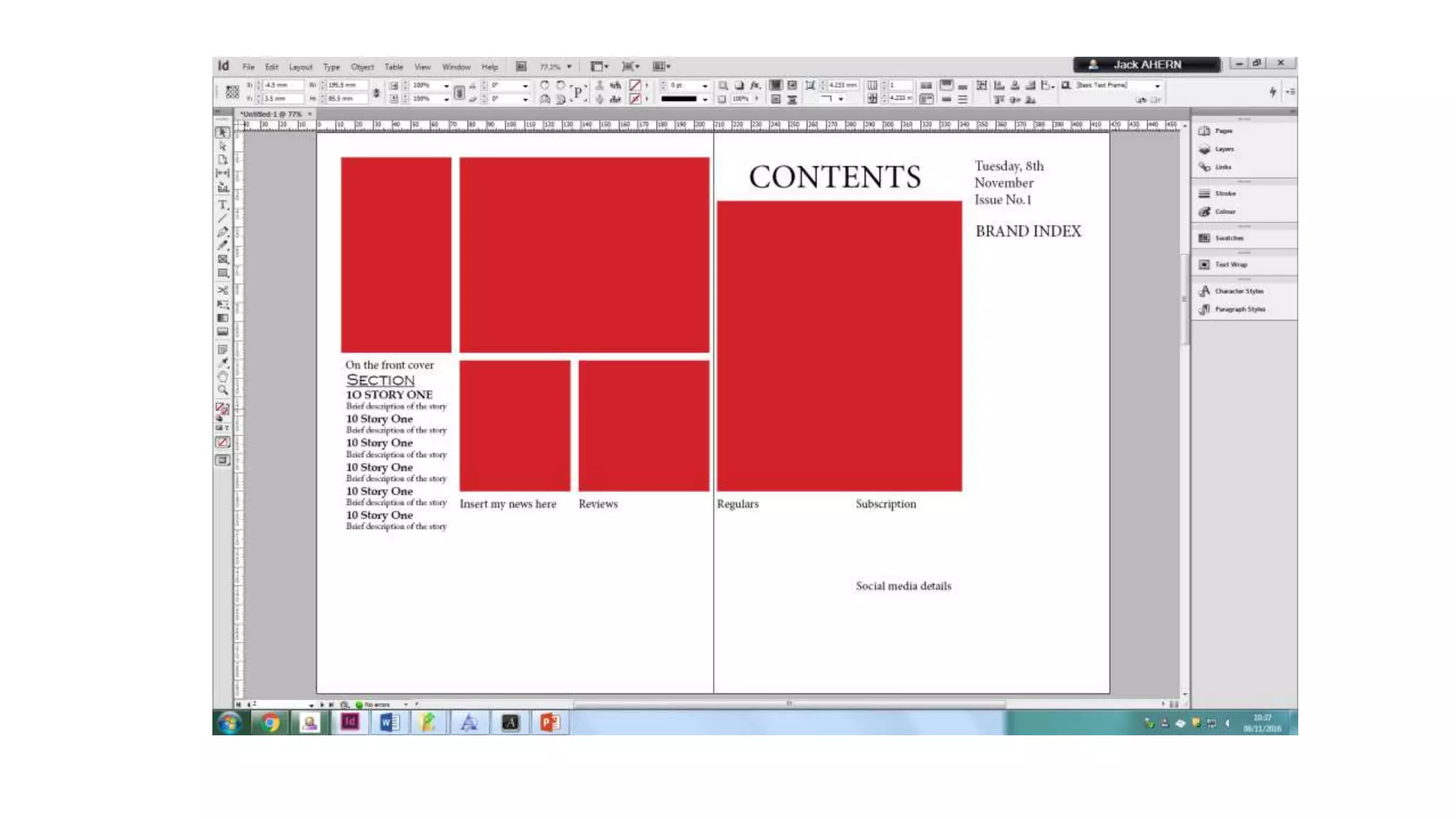 Indesign magazine idea | PPT
