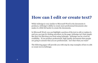 Simple InDesign Manual | PDF