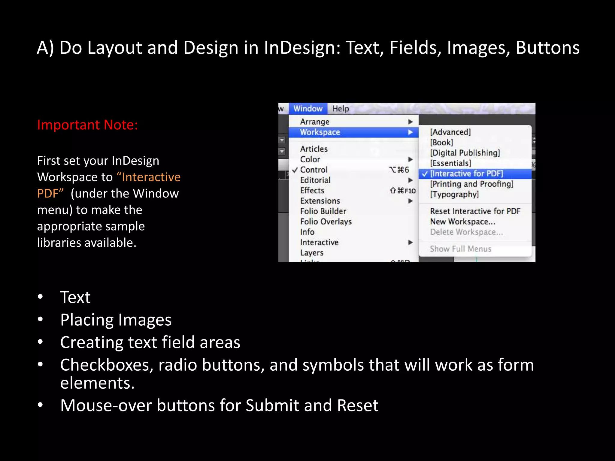 Using Indesign And Acrobat To Create Interactive Submittable Forms