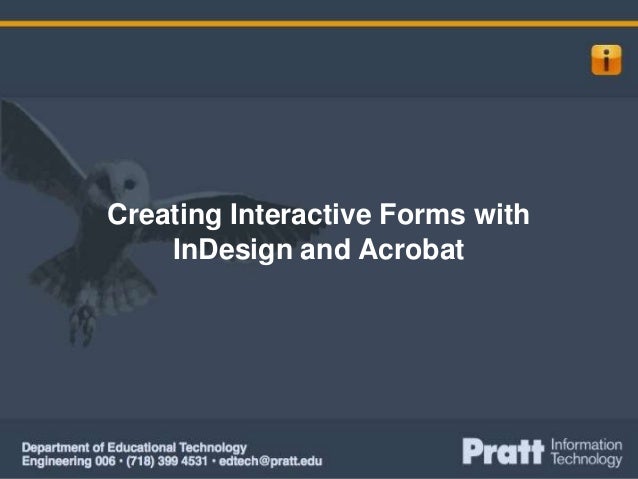 Using Indesign And Acrobat To Create Interactive Submittable Forms