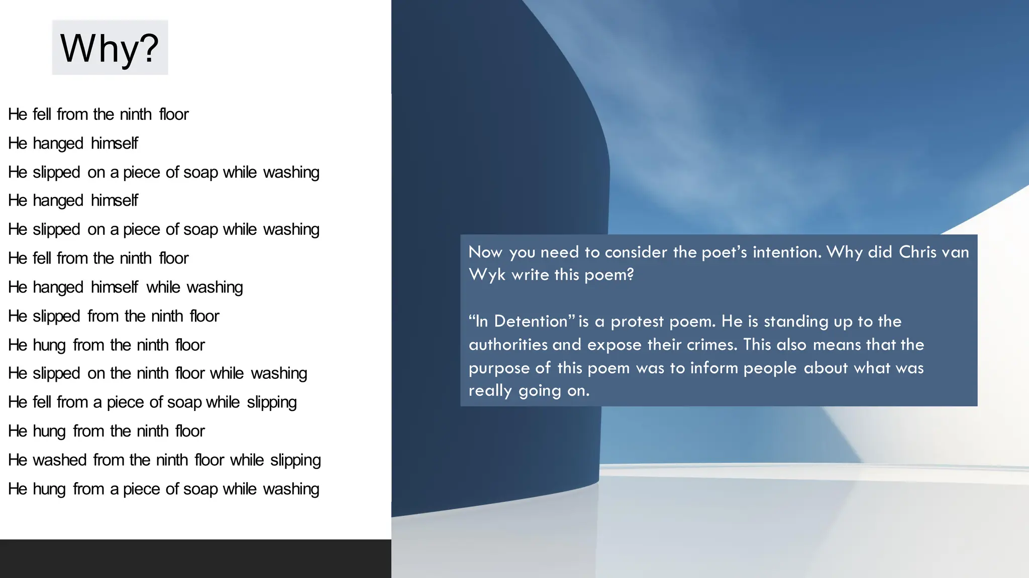 In Detention PoetryLine by line analysis | PDF