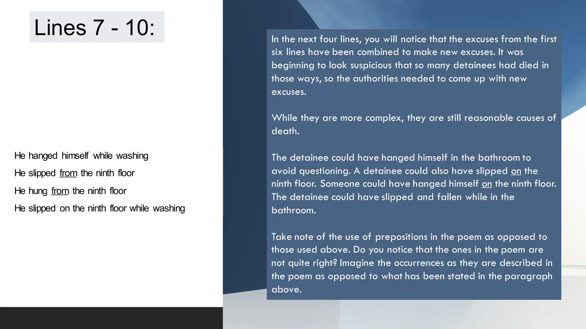 In Detention PoetryLine by line analysis | PDF