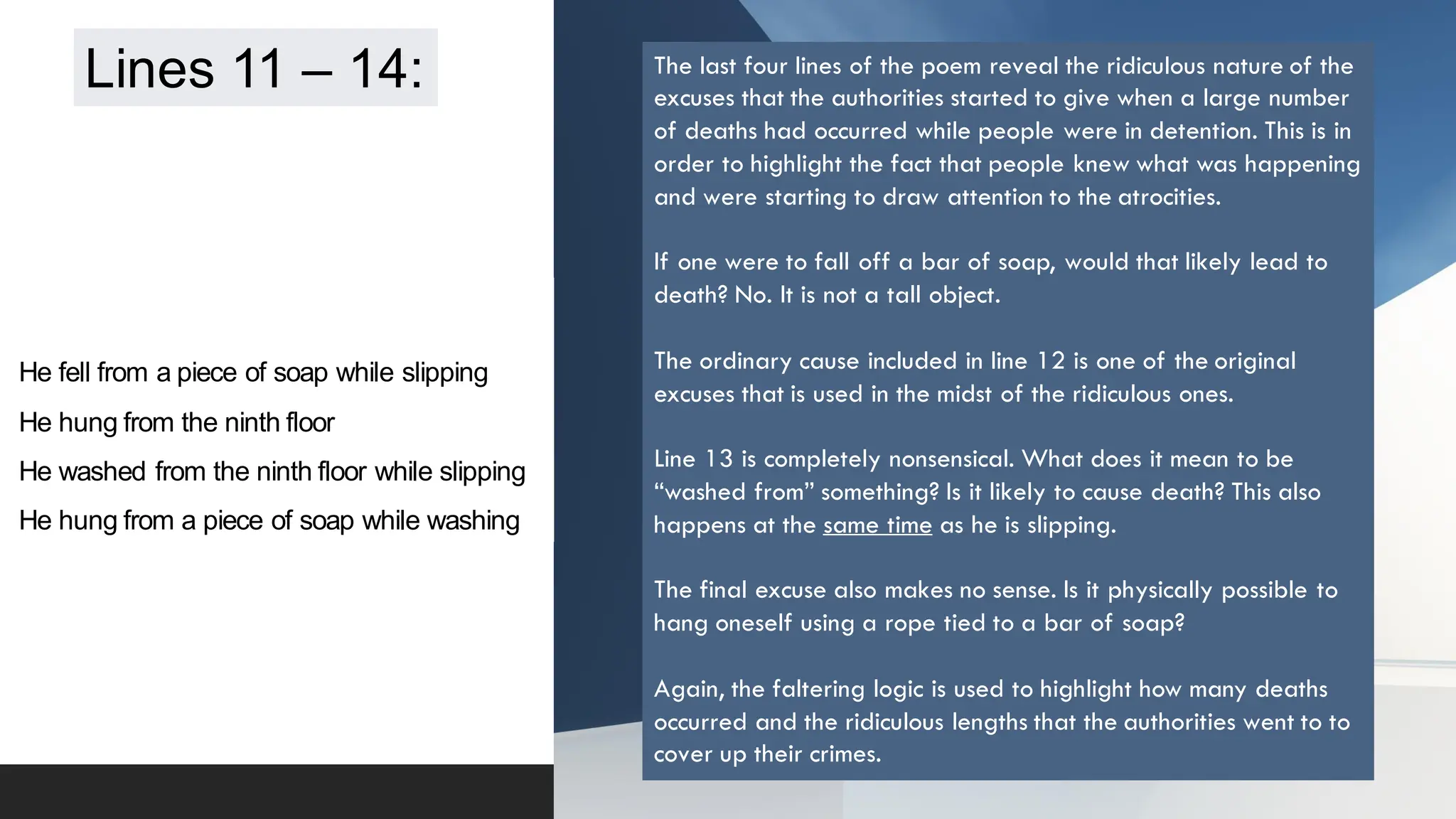 In Detention PoetryLine by line analysis | PDF