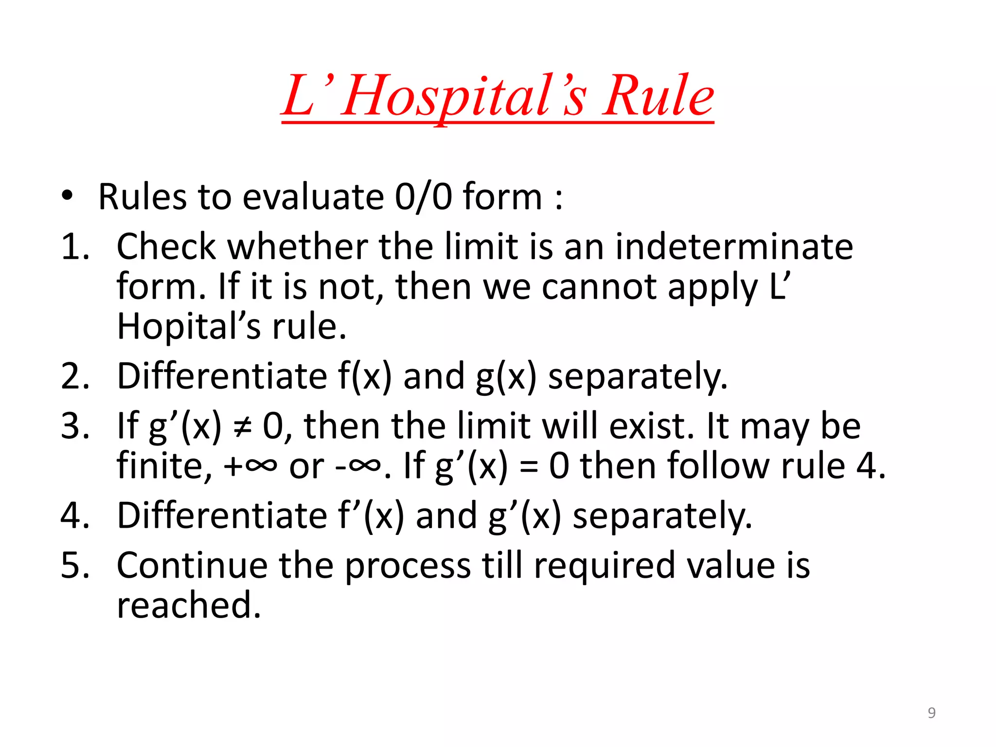 Indetermidiate forms | PPTX