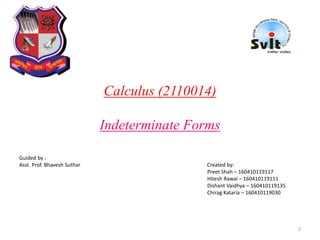 Indetermidiate forms | PPTX